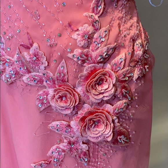 Xcite Prom | Dresses | Peach One Shoulder Gown | Poshmark